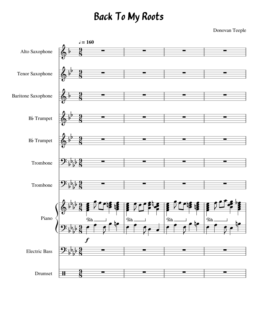 Back To My Roots Sheet music for Piano, Trombone, Saxophone alto ...