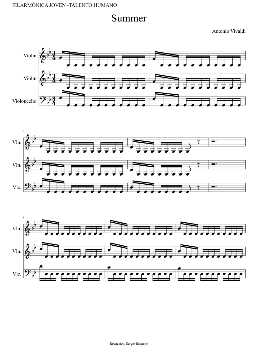 Antonio Vivaldi The Four Seasons Summer