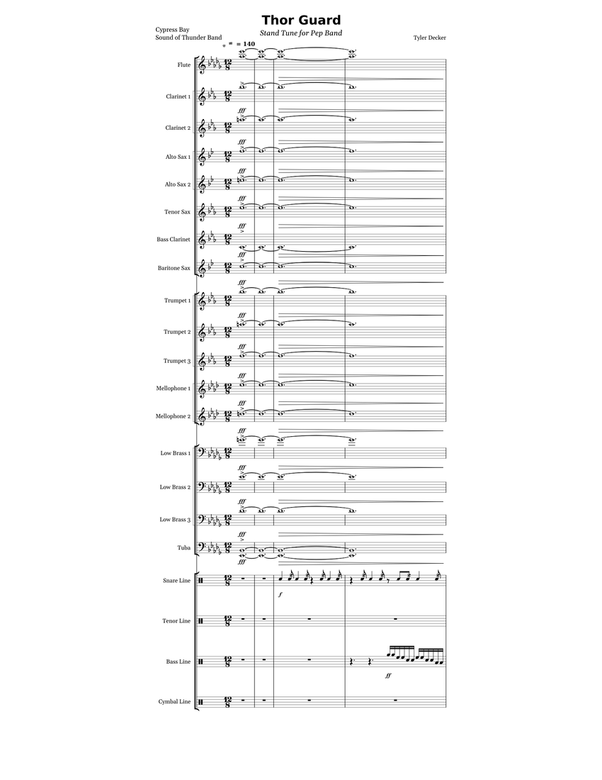 Thor Guard Sheet music for Trombone, Euphonium, Tuba, Mellophone & more ...