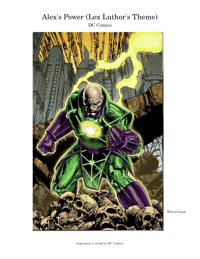 Alex's Power Sheet music for Piano, Trombone, Tuba, Flute & more ...