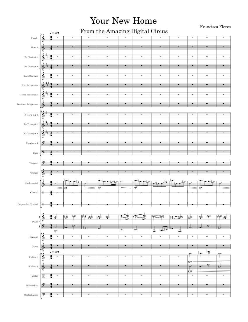 Your New Home Sheet music for Piano, Trombone, Tuba, Flute & more ...