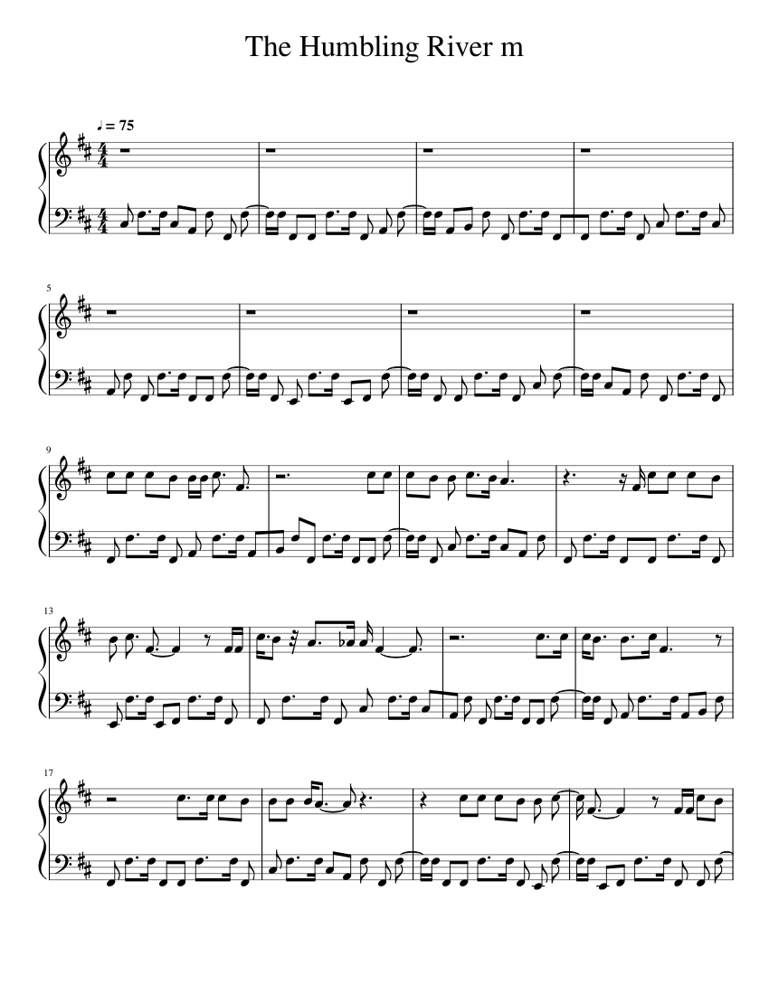 The Humbling River - Puscifer Sheet music for Piano (Solo) | Musescore.com