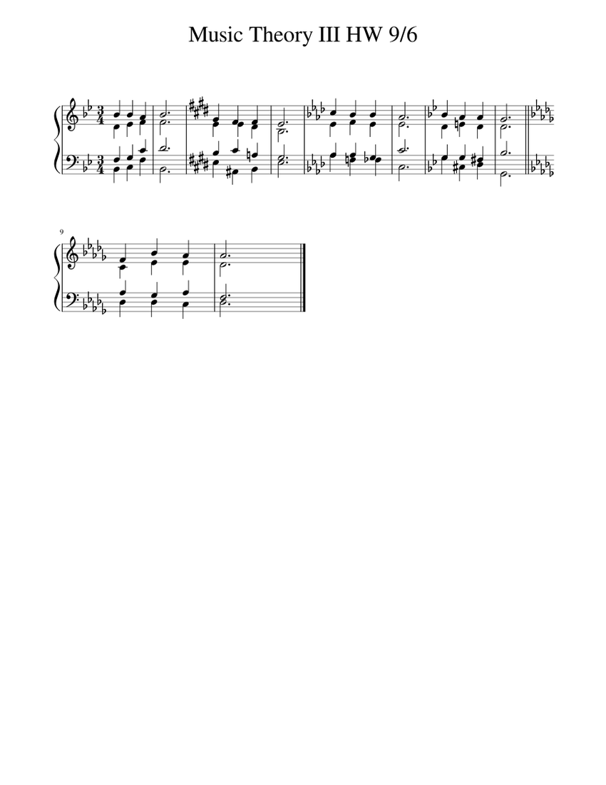 hw 9/6 Sheet music for Piano (Solo) | Musescore.com