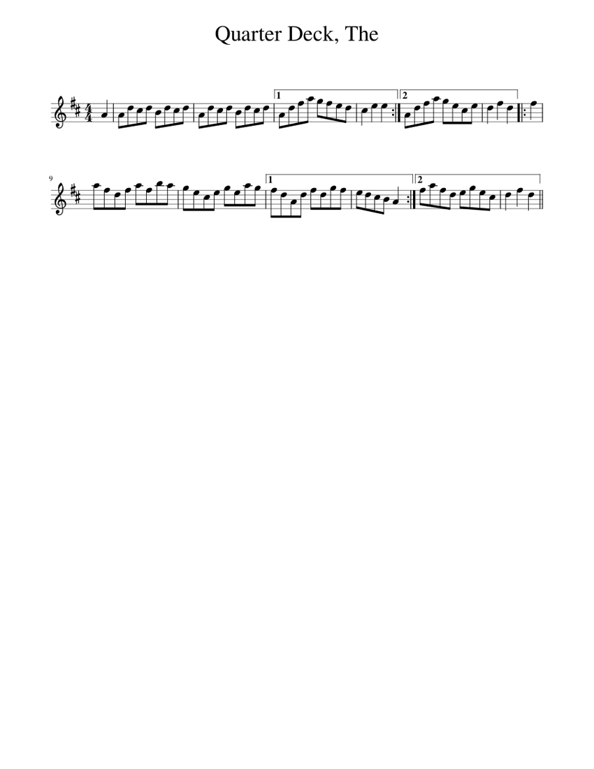 The Quarter Deck Sheet music for Piano (Solo) | Musescore.com