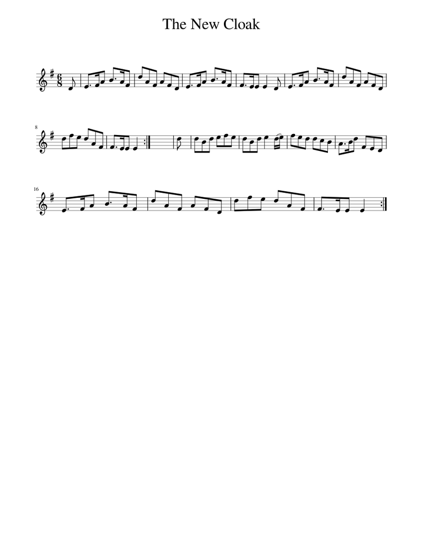 The New Cloak Sheet music for Piano (Solo) | Musescore.com