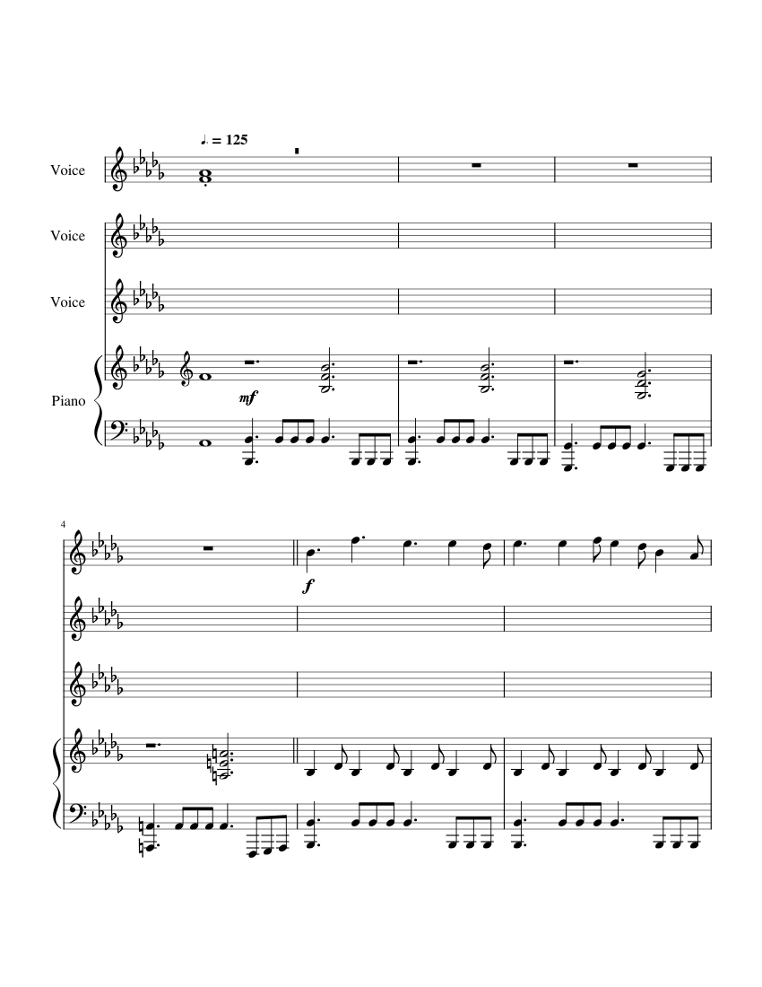 Beliver Sheet music for Piano, Voice (other) (Mixed Quartet ...