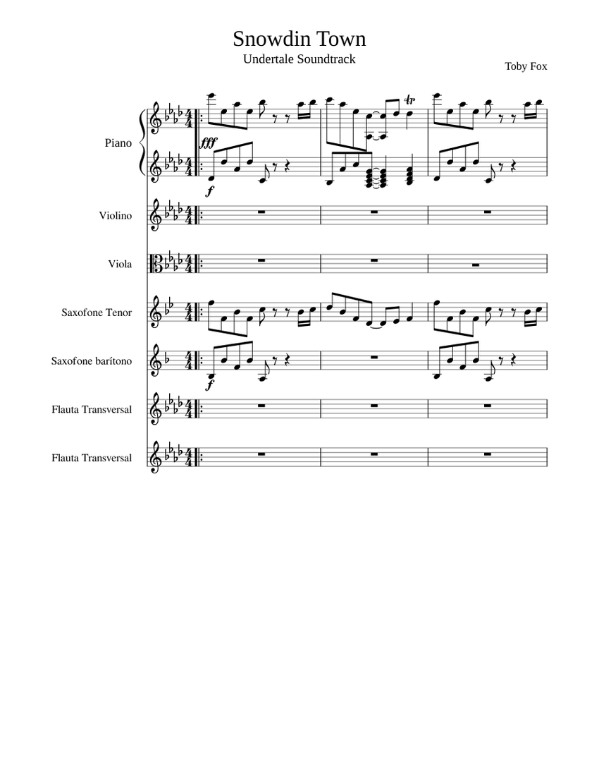 Snowdin Town - piano tutorial