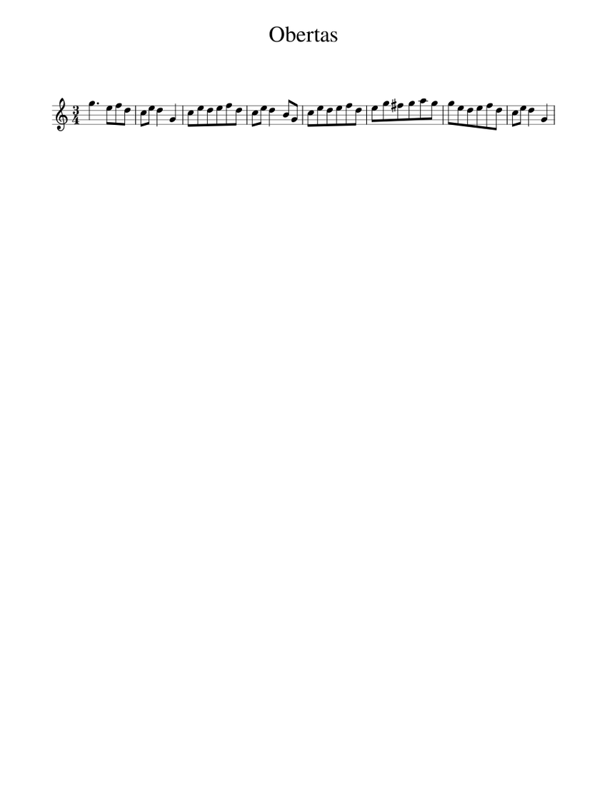 Obertas Sheet music for Piano (Solo) | Musescore.com