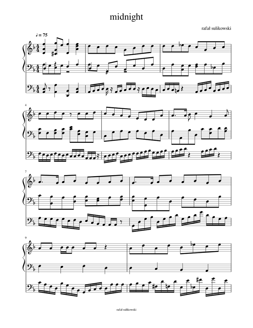 Midnight Sheet music for Organ (Solo) | Musescore.com