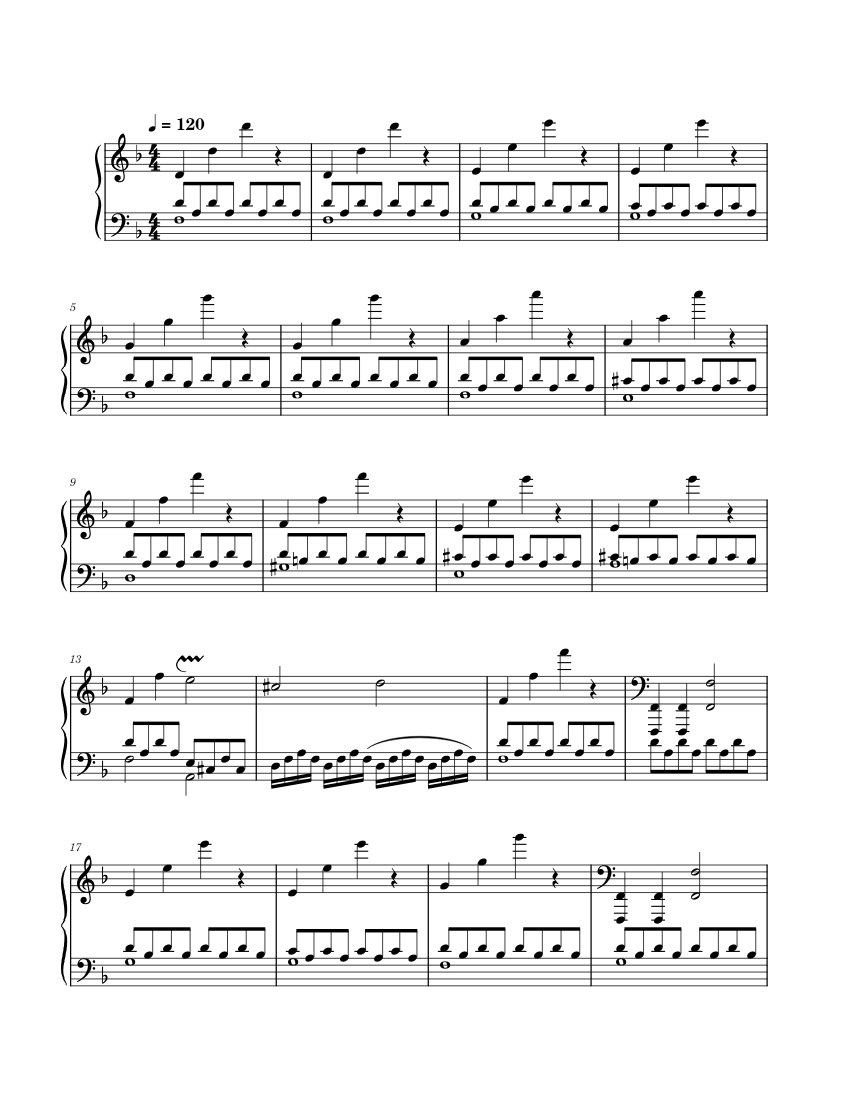 Piano 120 weak score Sheet music for Piano (Solo) | Musescore.com