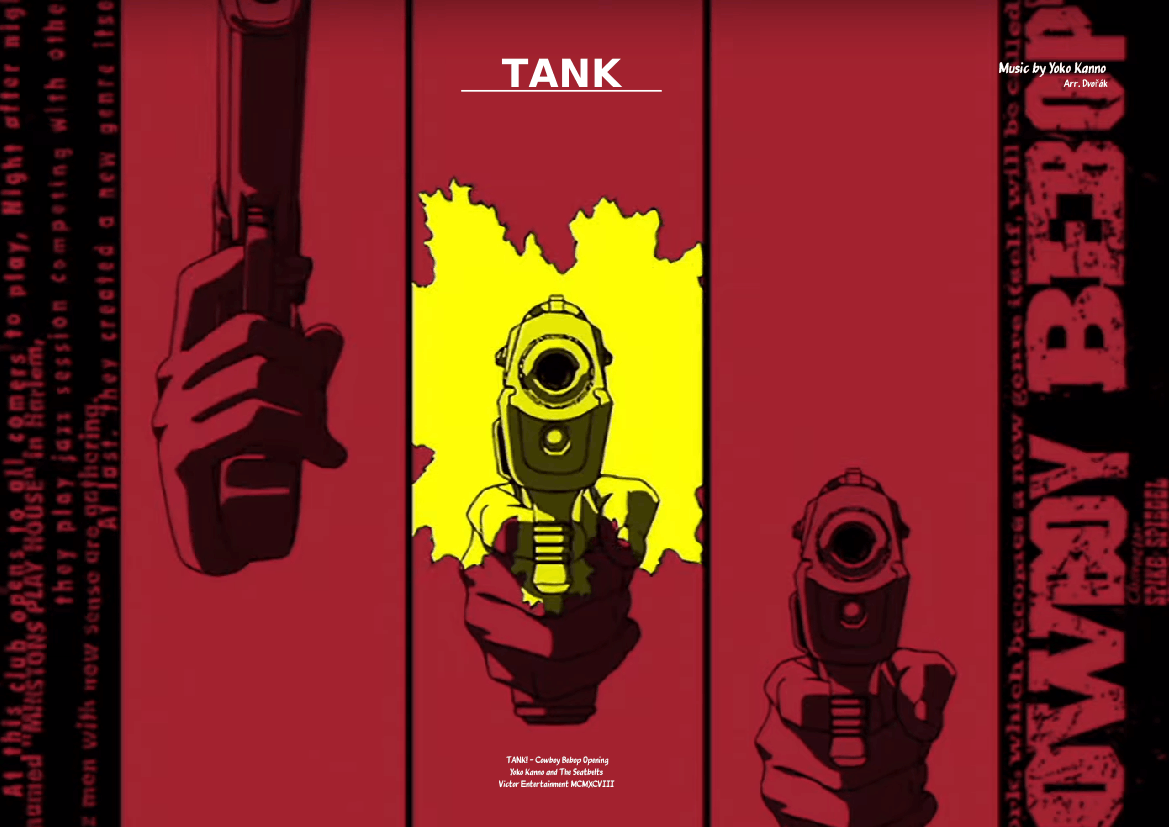 TANK! - Cowboy Bebop (Full Score) Sheet Music with Chords for Piano ...