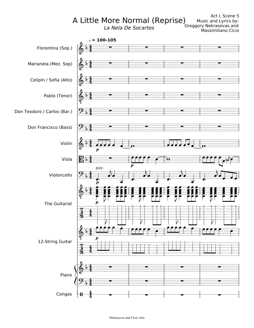 A Little More Normal (Reprise) Sheet music for Piano, Soprano, Alto ...