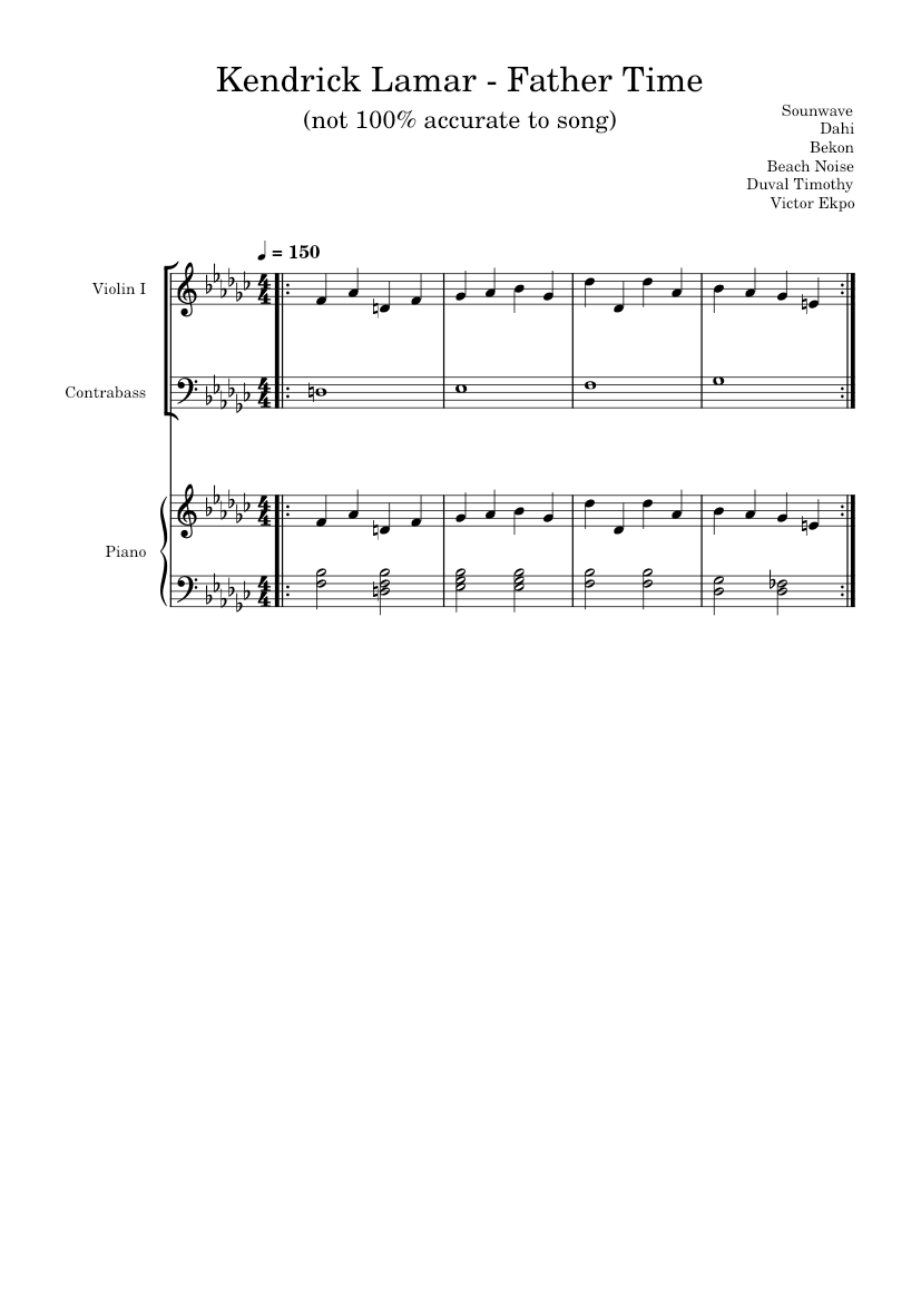 Father Time (classical part) - Kendrick Lamar Sheet Music for Piano ...