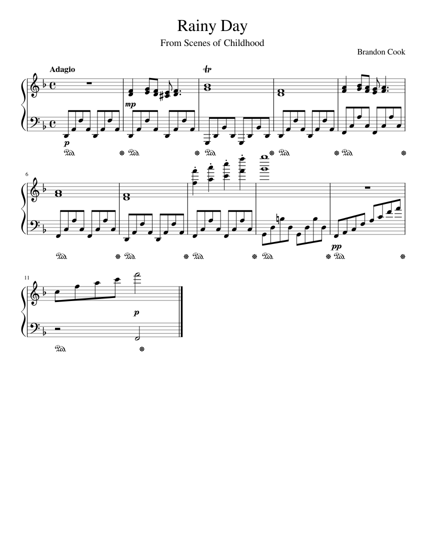 Rainy Day Sheet music for Piano (Solo) | Musescore.com