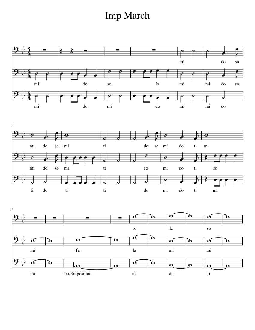 Imp Sheet music for Trombone (Mixed Trio) | Musescore.com