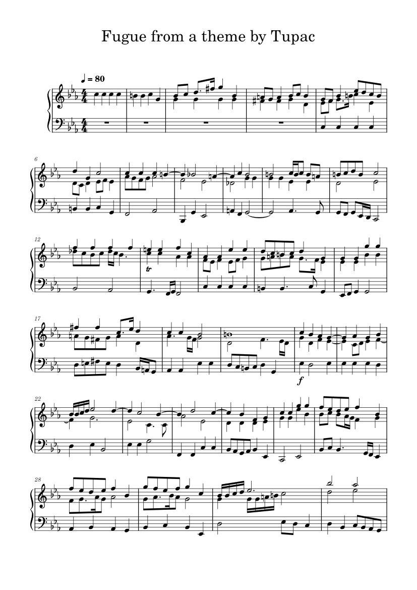 Fugue_from_a_theme_by_Tupac Sheet music for Piano (Solo) Easy ...