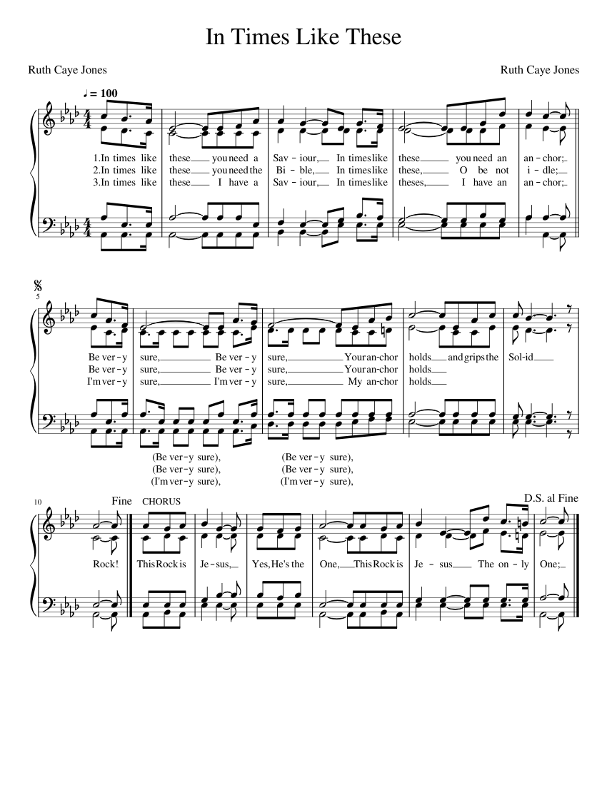 137 In Times Like These Sheet music for Piano (Solo) Easy | Musescore.com