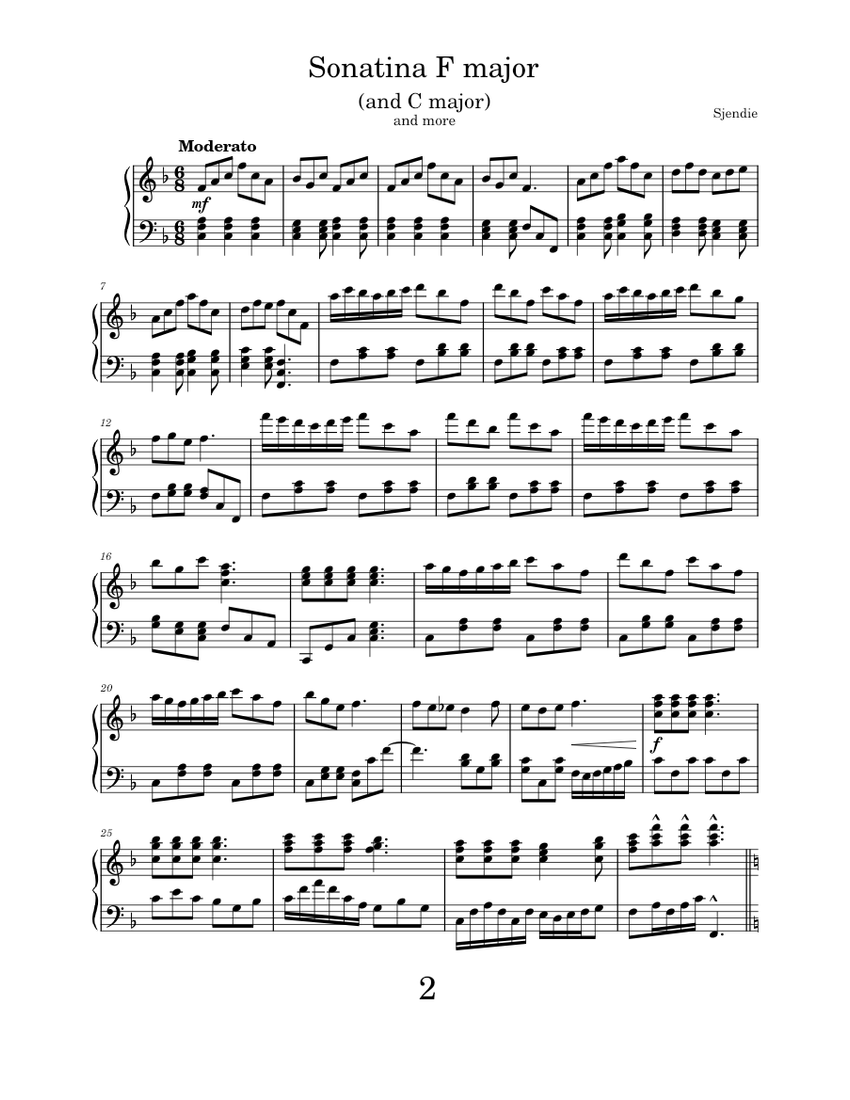 A_piano_piece_in_F_major Sheet music for Piano (Solo) | Musescore.com