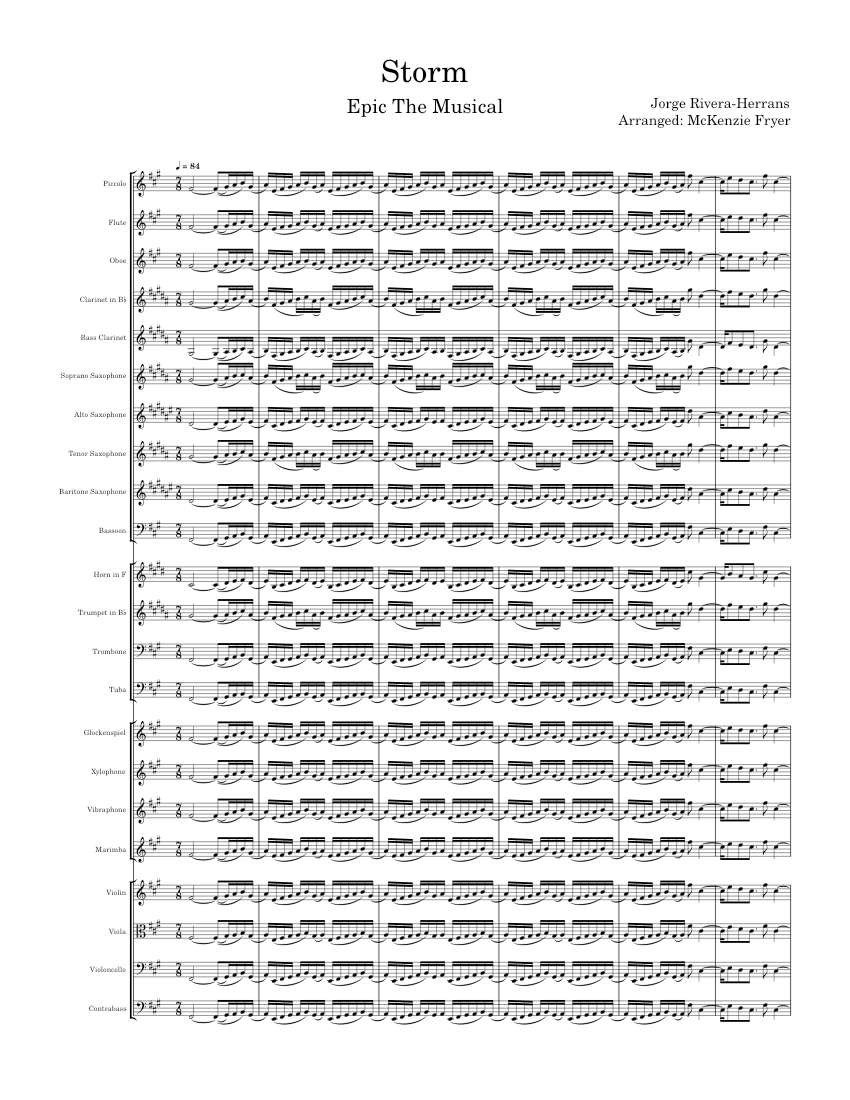Storm – Epic (All Instrumentation) Sheet Music for Trombone, Tuba ...