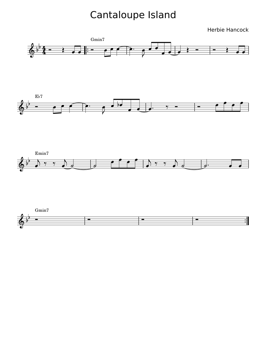 Cantaloupe island - Herbie Hancock Sheet music for Piano (Solo) Easy | Musescore.com