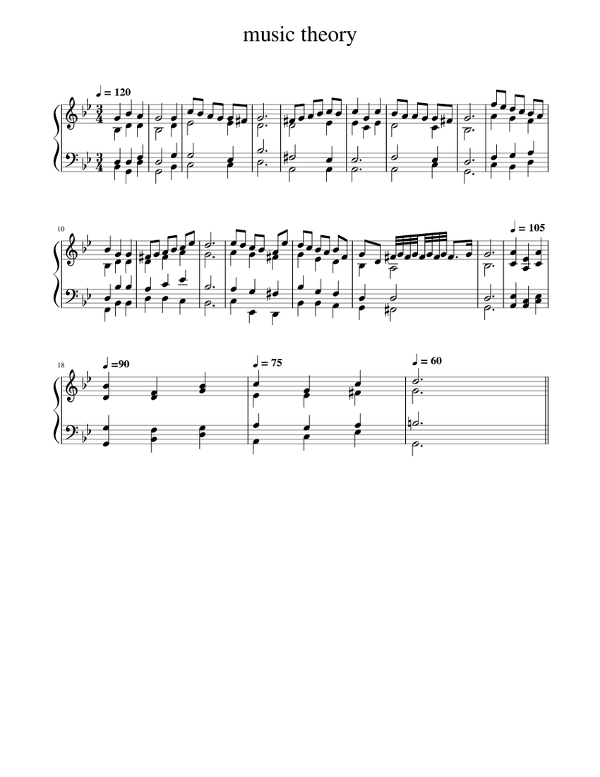 music theory Sheet music for Piano (Solo) Easy | Musescore.com