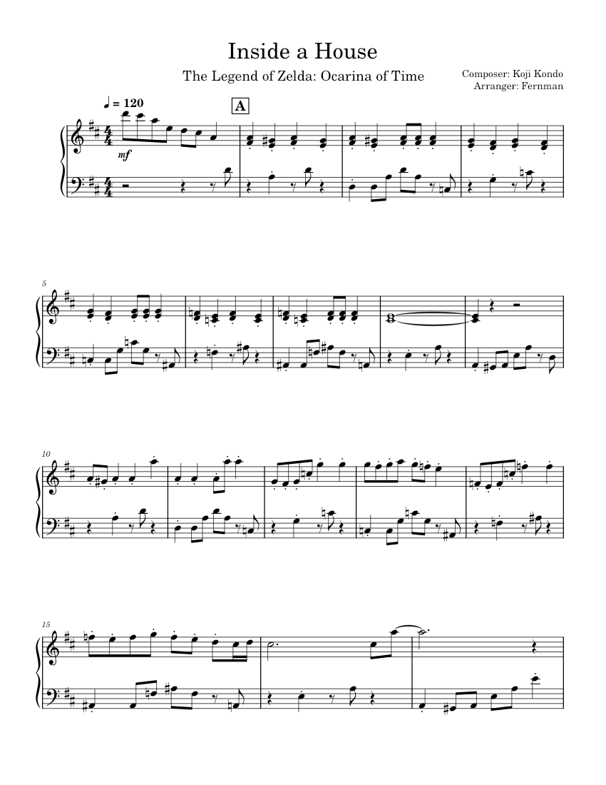 Inside a House - Ocarina of Time - The Legend of Zelda – Koji Kondo OOT ...