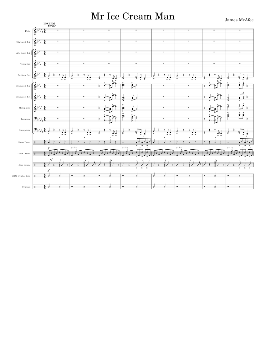 Mr. Ice Cream Man – Master P Sheet music for Trombone, Tuba, Flute ...