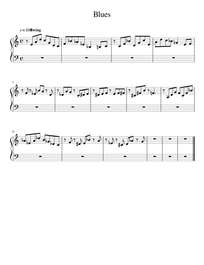 Blues - piano tutorial