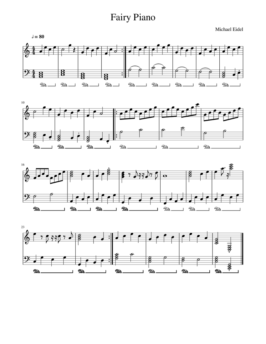Fairy Piano Sheet music for Piano (Solo) | Download and print in PDF or ...