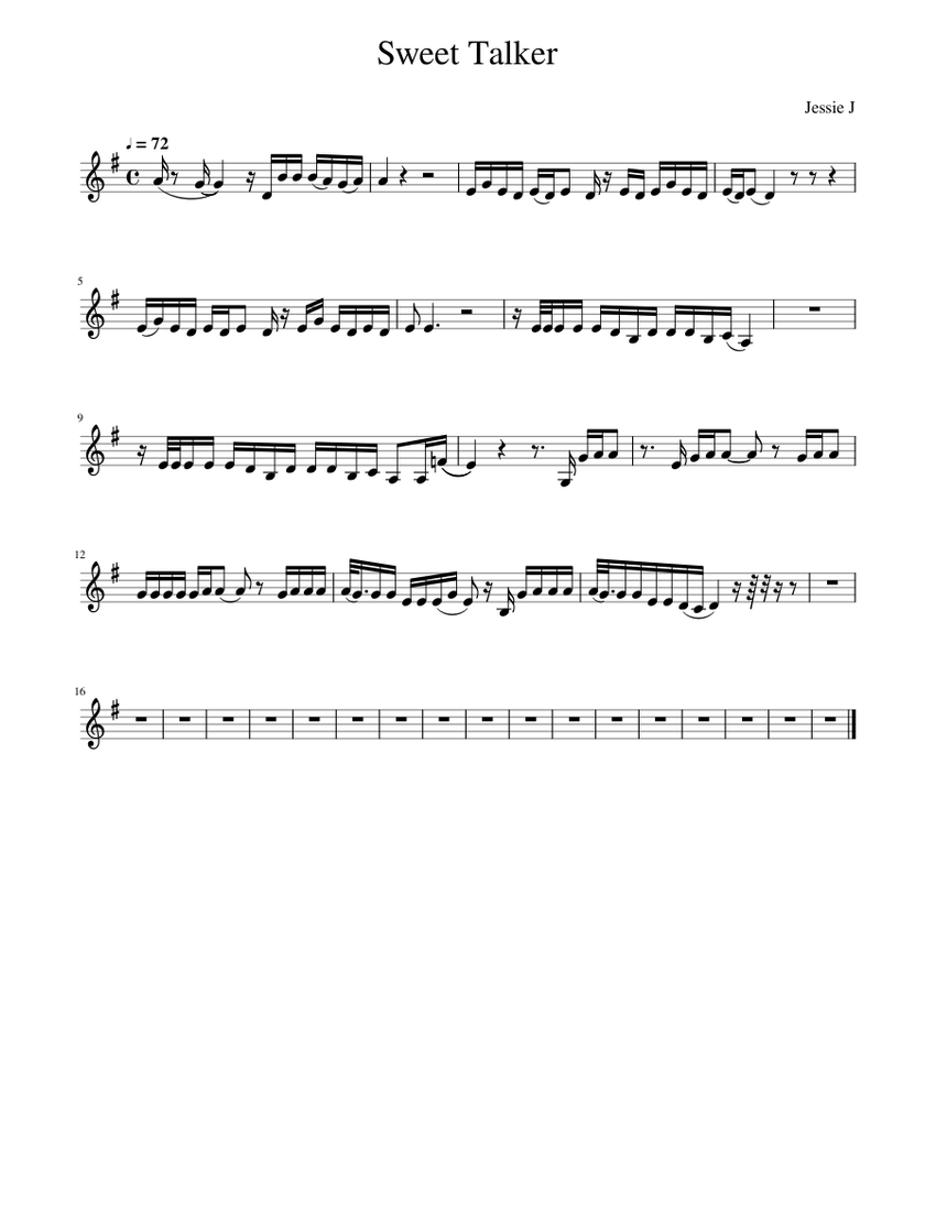 Sweet Talker Sheet music for Piano (Solo) | Musescore.com