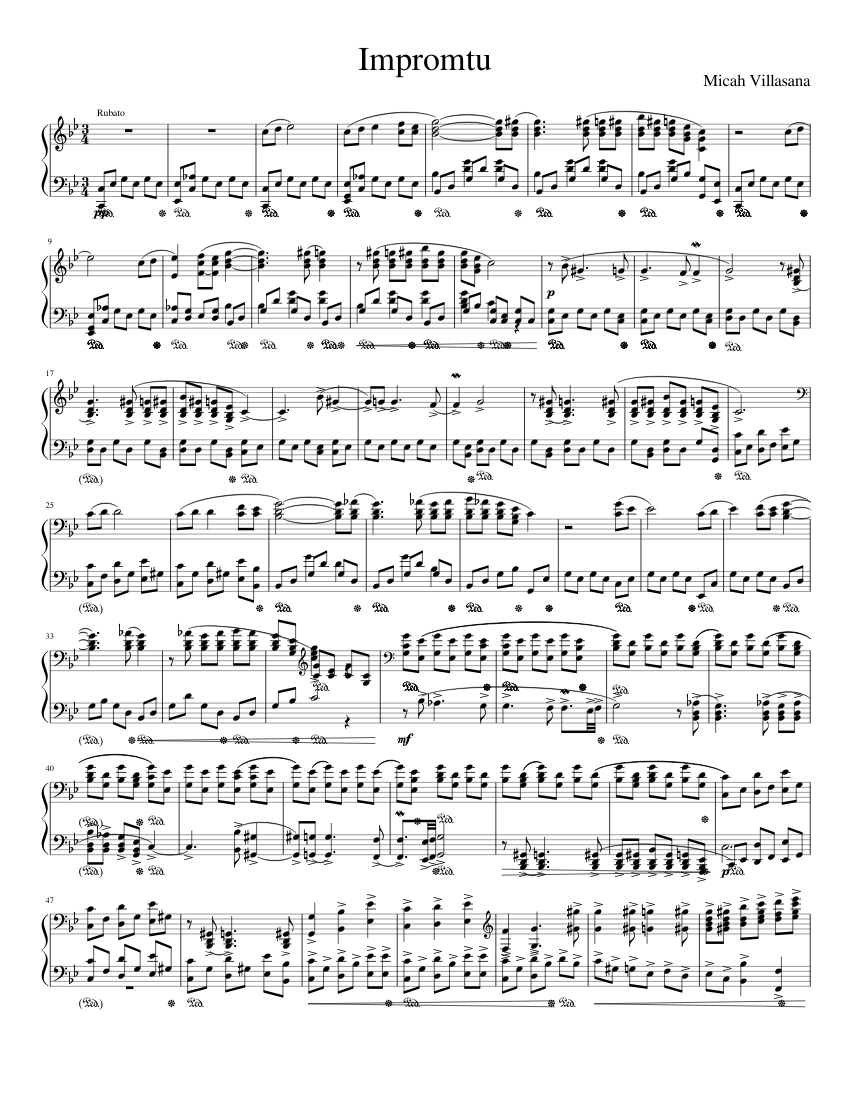 Impromptu - piano tutorial