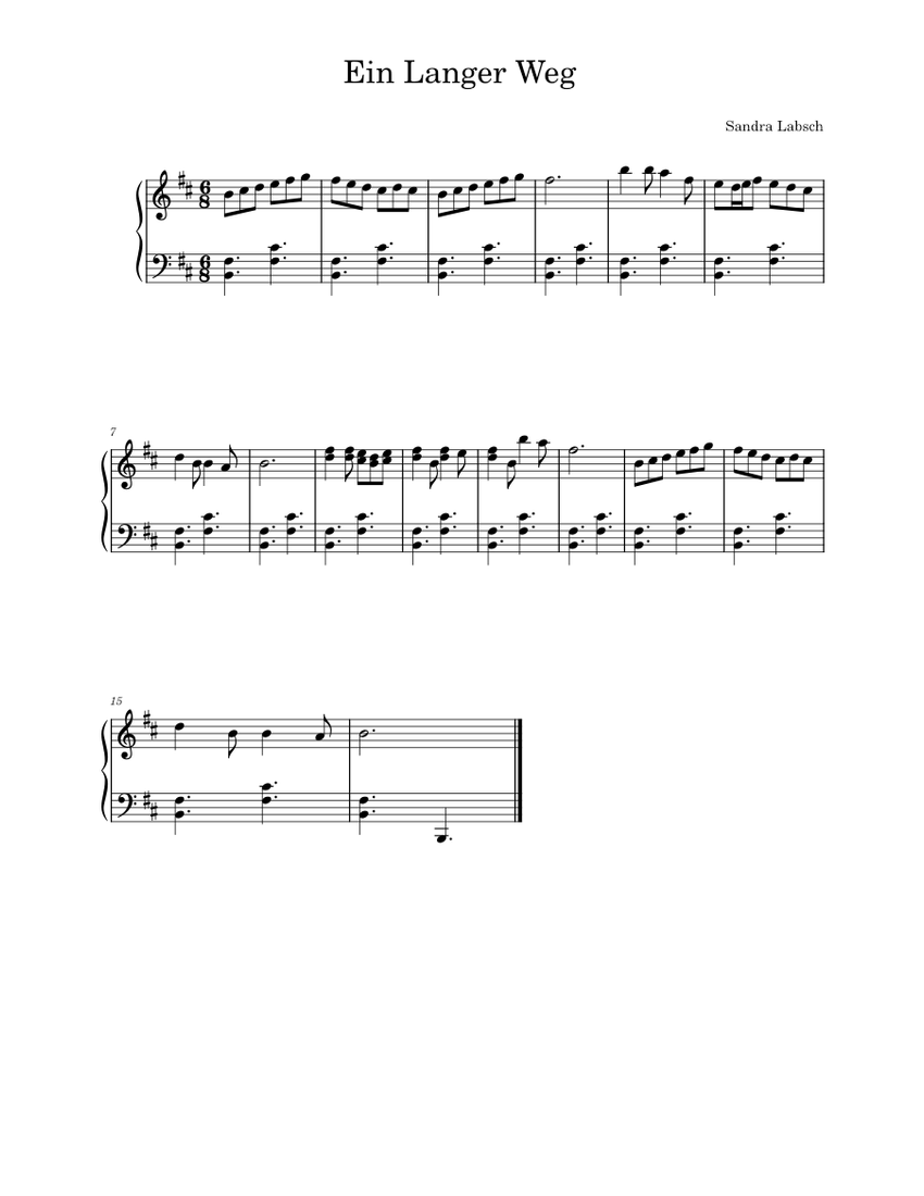 Ein Langer Weg Sheet music for Piano (Solo) | Musescore.com