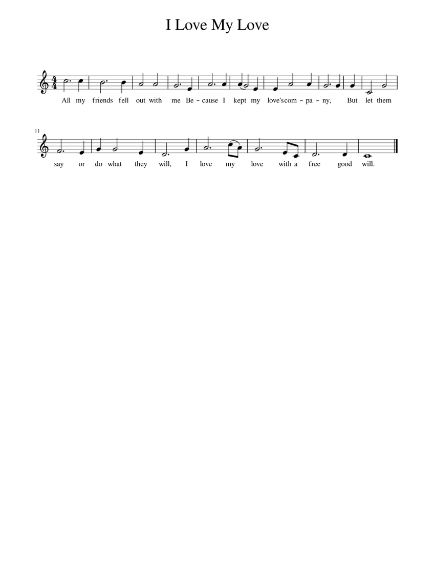 I Love My Love Sheet music for Piano (Solo) | Musescore.com