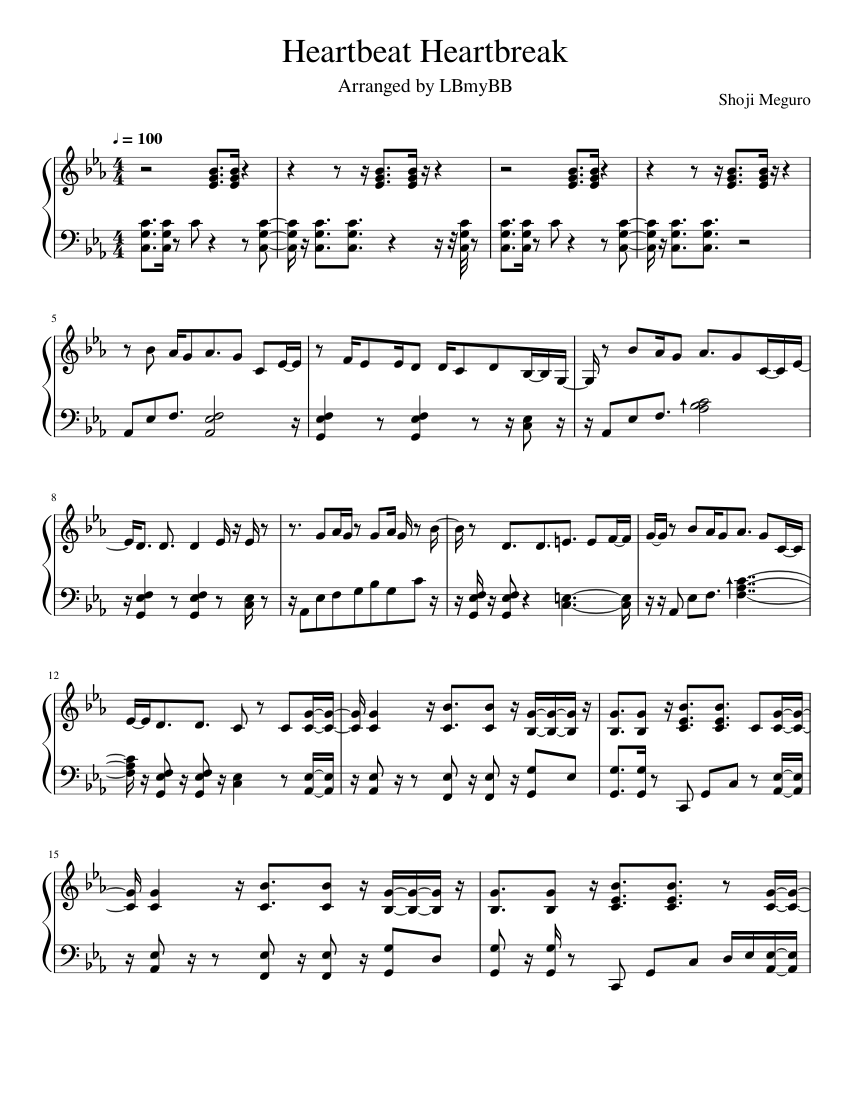 Heartbeat Heartbreak - Persona 4 Sheet music for Piano (Solo ...