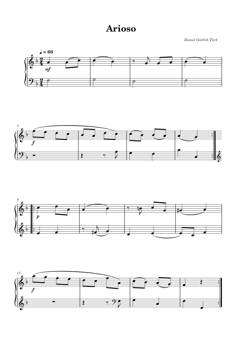 Arioso_Trinity_G1 Sheet music for Piano (Solo) | Musescore.com