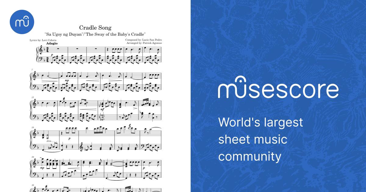 Sa Ugoy ng Duyan – Lucio Diestro San Pedro, Sr. Sheet music for Piano ...