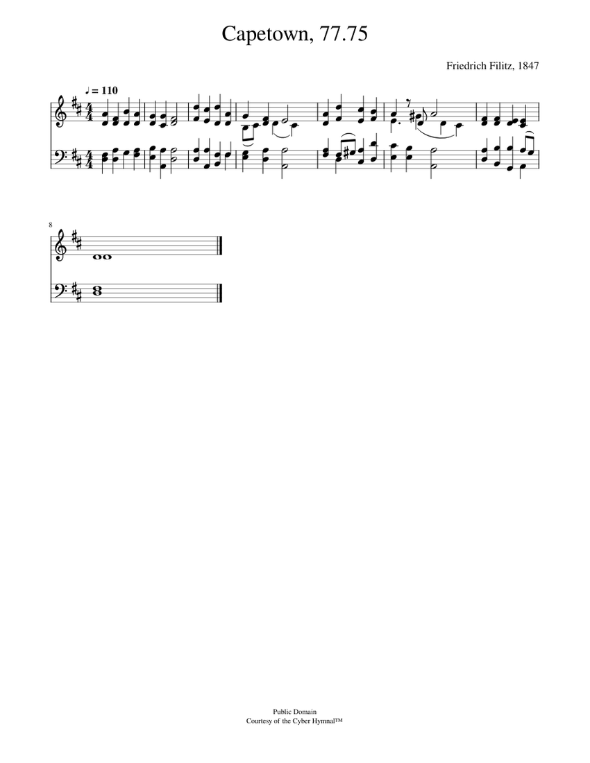 God of grace, o let thy light - Friedrich Filitz Sheet music for Piano ...