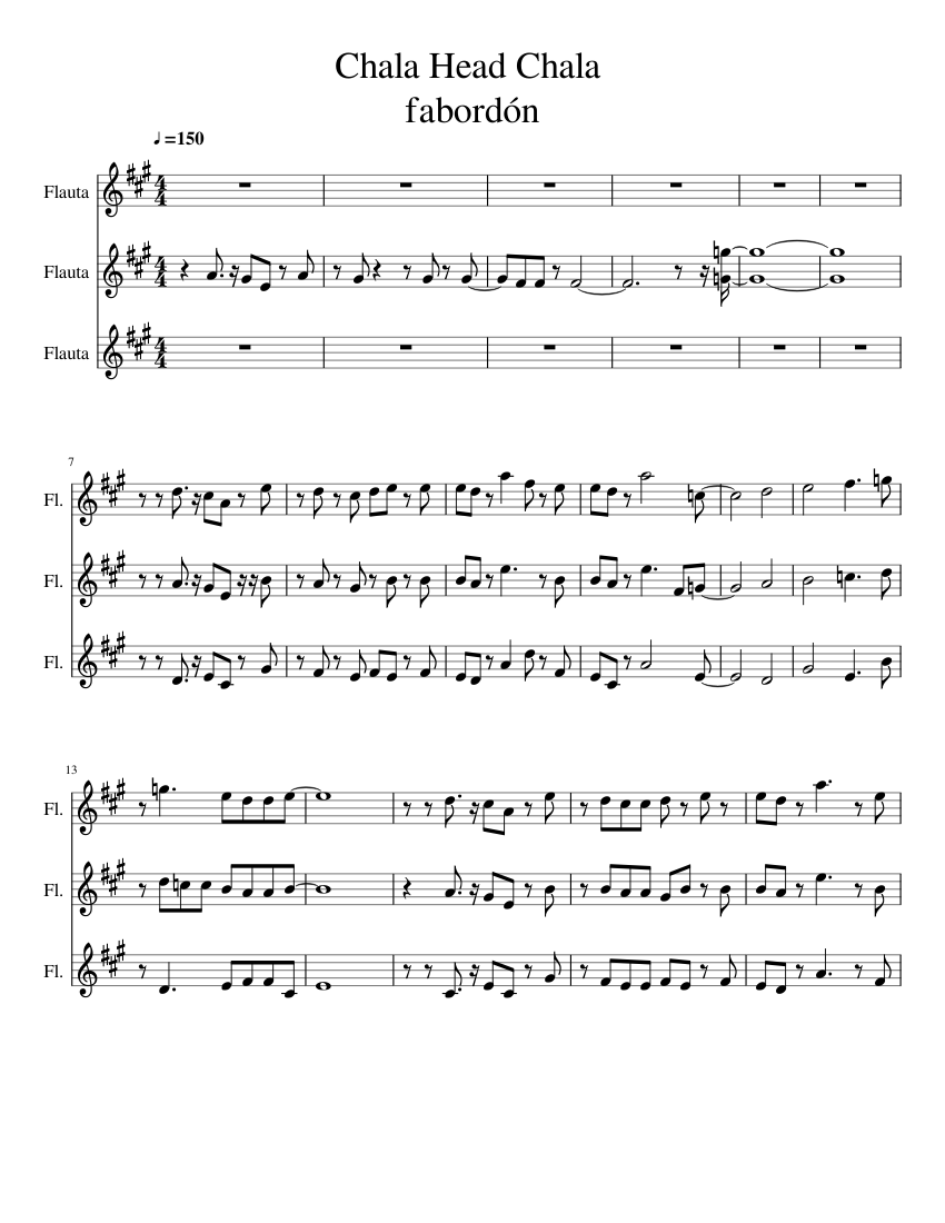 Chala Sheet music for Flute (Mixed Trio) | Musescore.com
