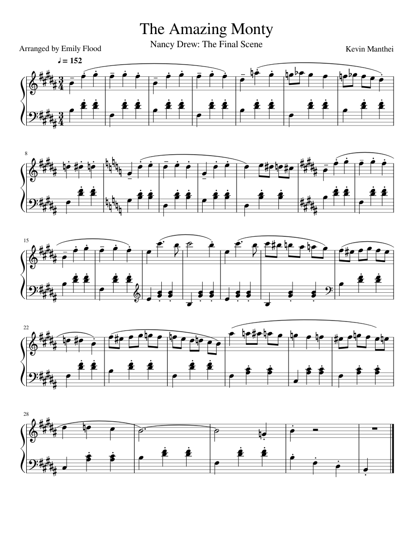 The Amazing Monty Sheet music for Piano (Solo) Easy | Musescore.com