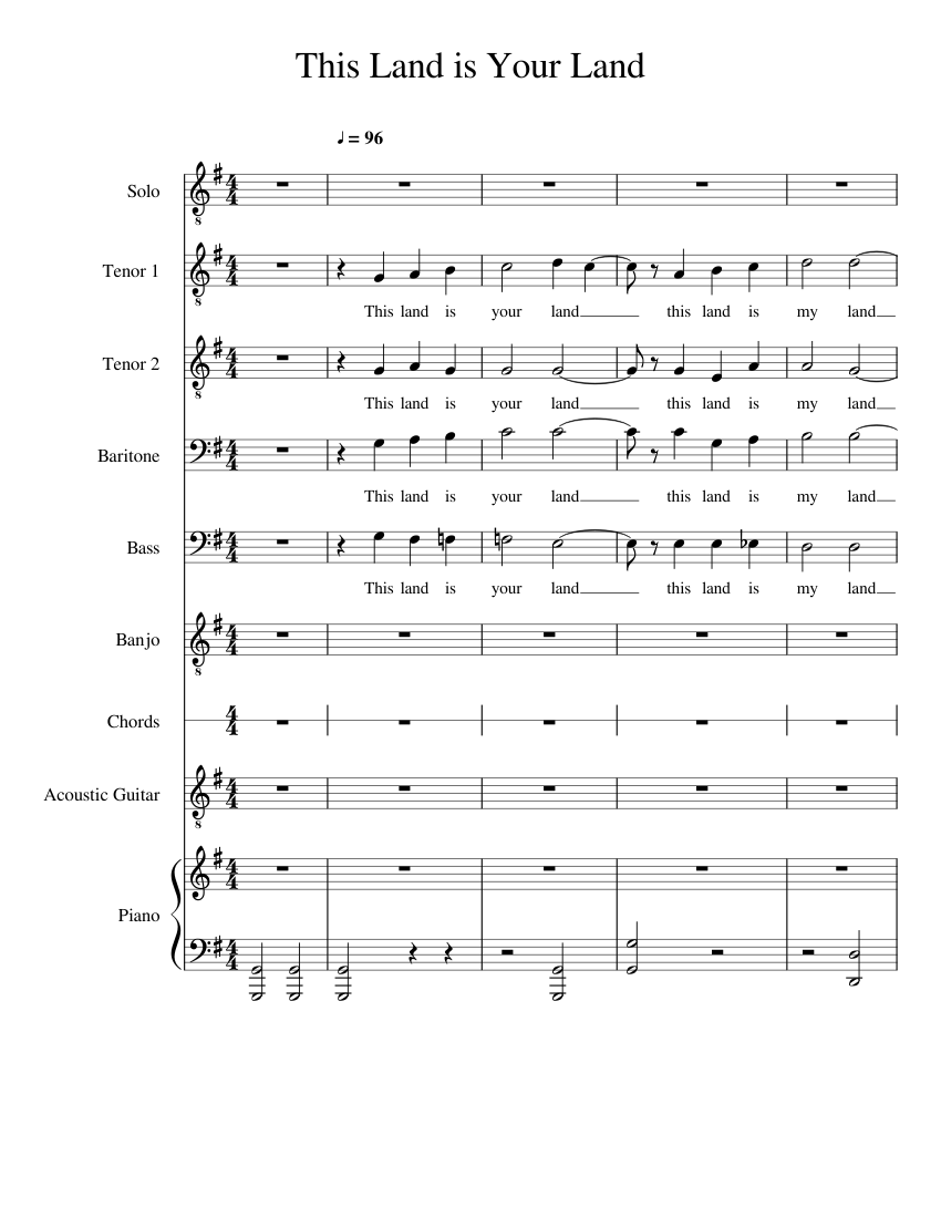 This Land Is Your Land Guitar Chords