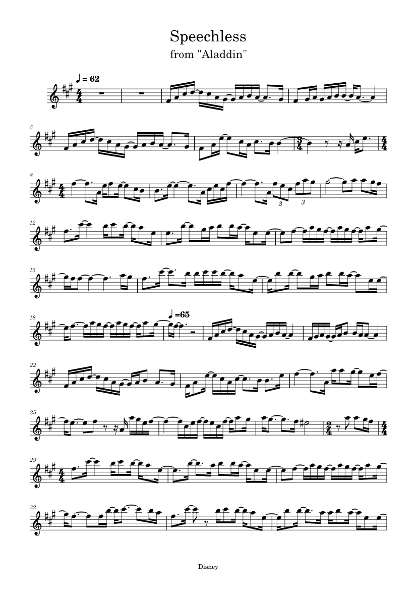 Speechless Sheet Music for Flute (Solo) | MuseScore.com