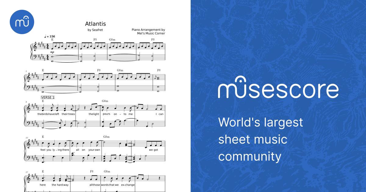 Atlantis - Seafret Sheet music for Piano (Piano Duo) | Musescore.com