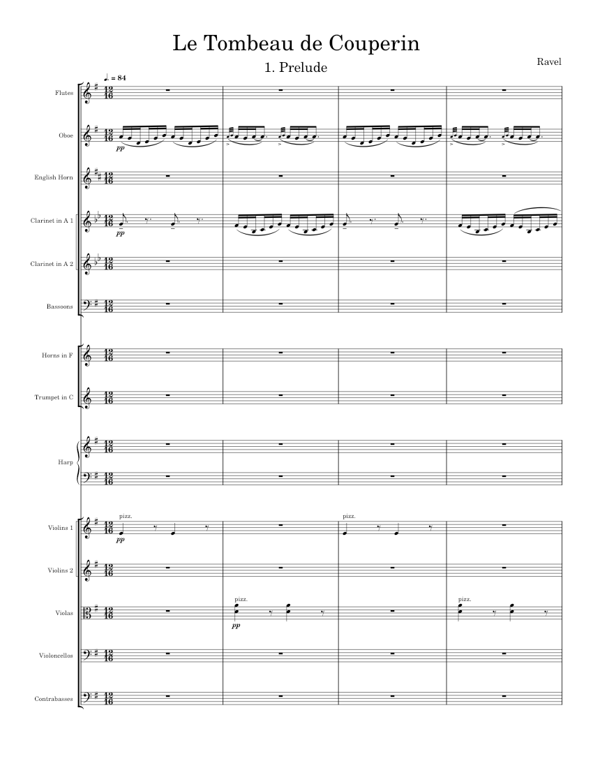 Le tombeau de Couperin (orchestra) – Maurice Ravel Ravel - Le Tombeau ...