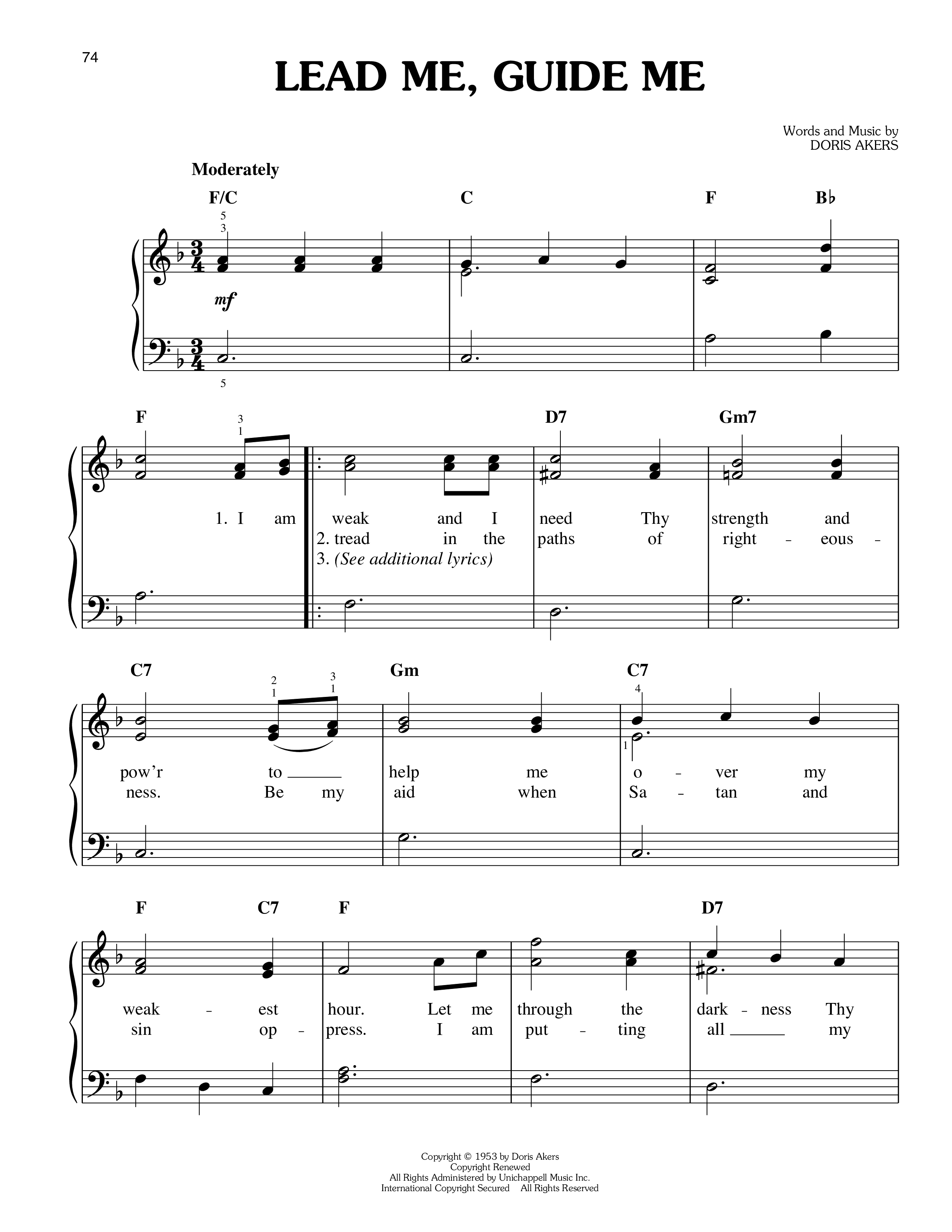 Play Official version of Lead me guide me Sheet Music by Elvis Presley ...