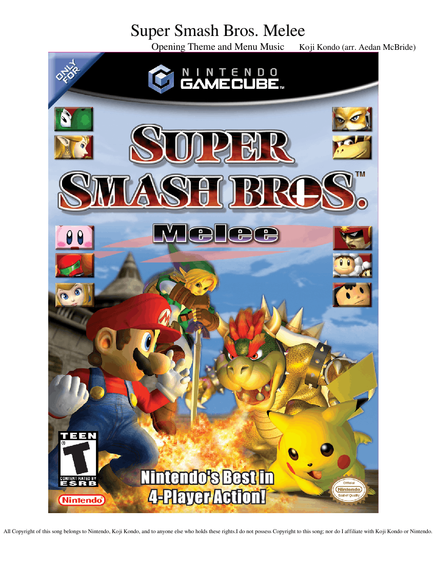 Super Smash Bros Melee - Opening Theme and Menu Music | Arrangement ...