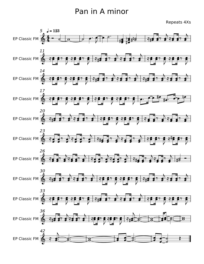 Pan in "A" Minor - Aldwyn "Lord Kitchener" Roberts Sheet Music for ...