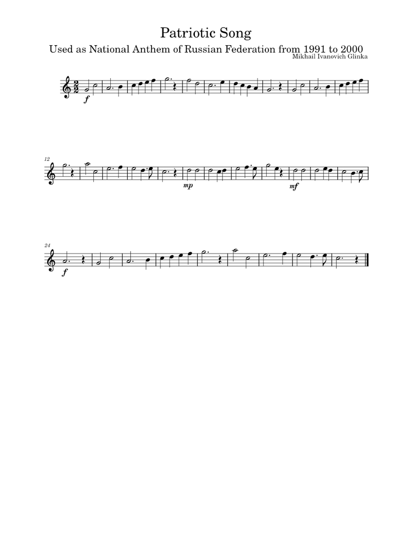 Patriotic Song Sheet music for Piano (Solo) Easy | Musescore.com