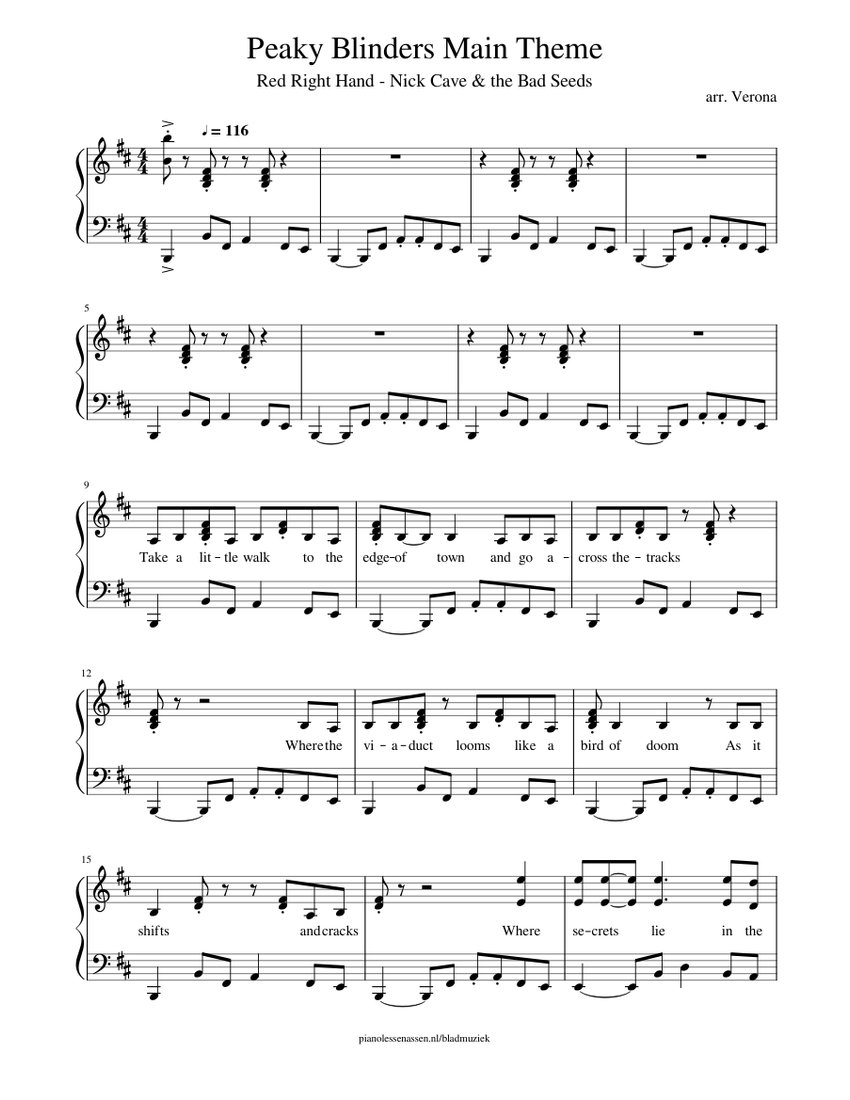 PEAKY BLINDERS main theme RED RIGHT HAND - NICK CAVE & THE BAD SEEDS ...