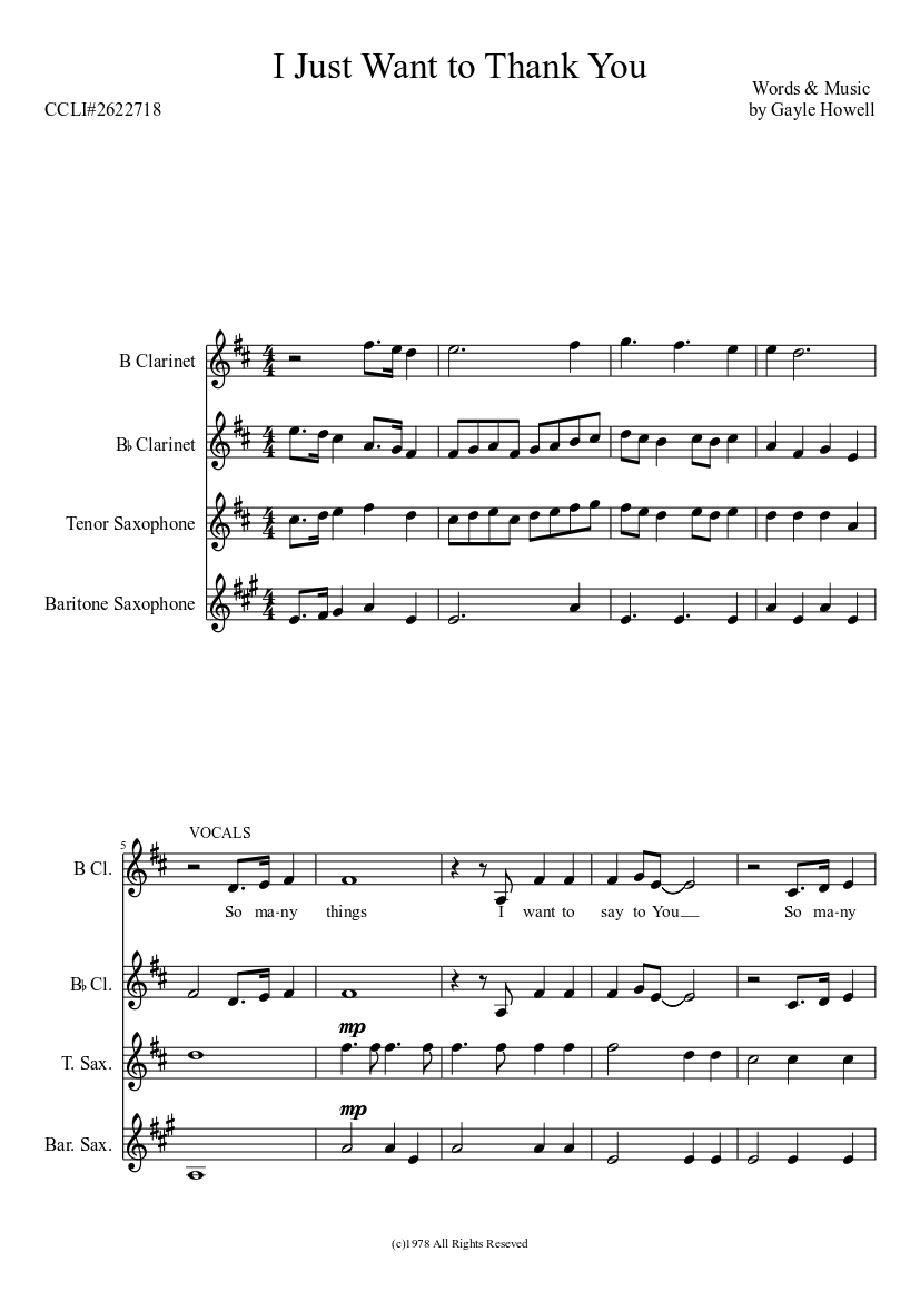 I just want to thank you lord - Misc Praise Songs Sheet music for ...