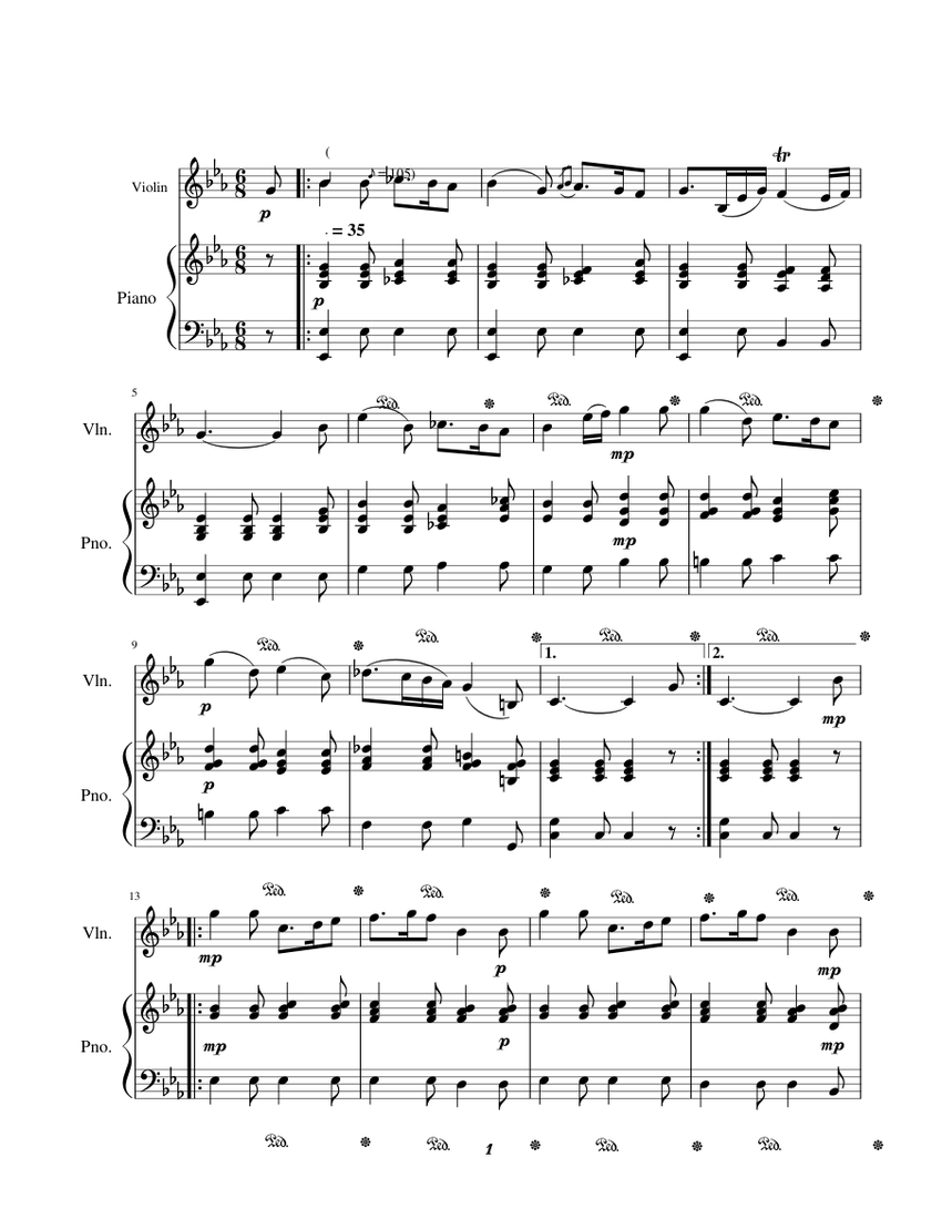 Sicilienne - Samuel Dushkin - piano tutorial